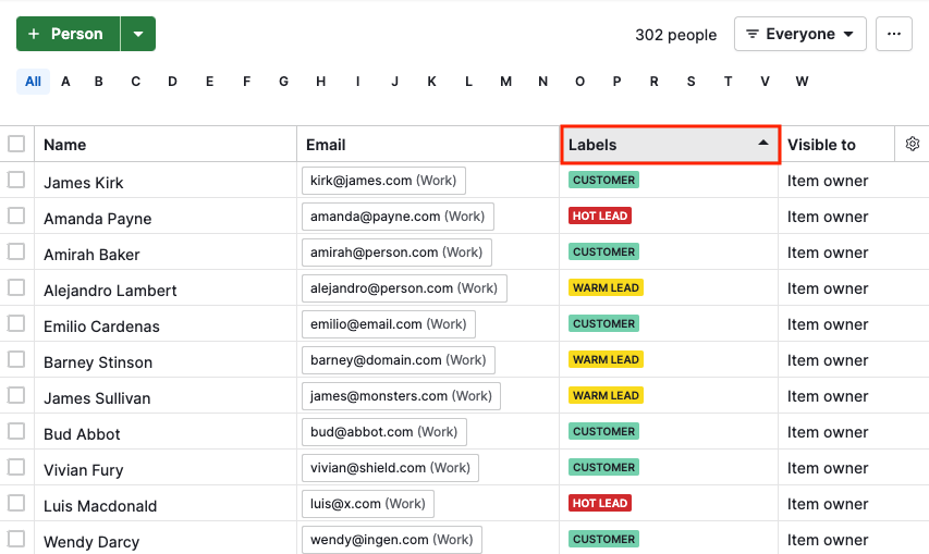 Contact labels - Knowledge Base | Pipedrive